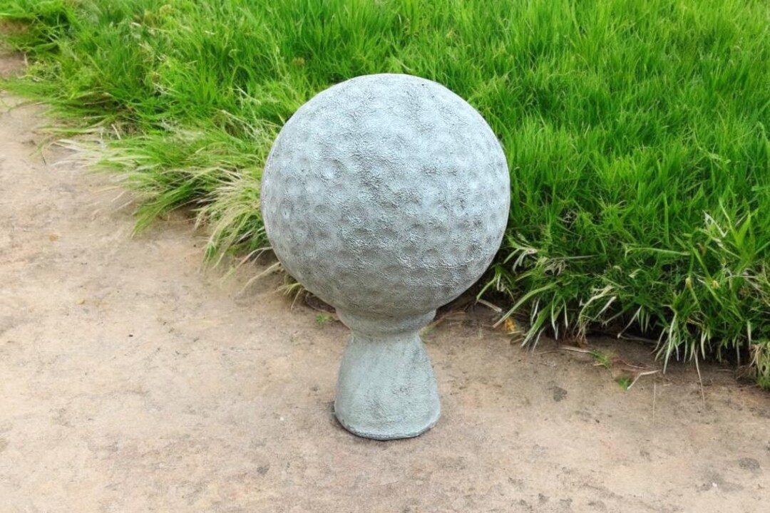Stone Golf Ball | Concrete Ball Figure 8 " | Golf Lover Decor | Ball ...