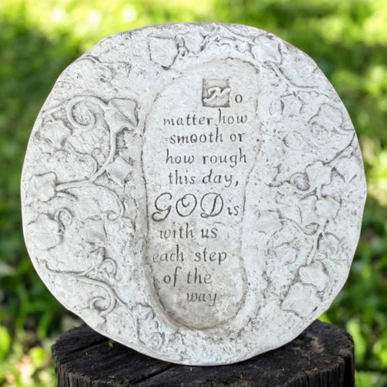 Religious Rock Statue | Lawn Cherub Idea 1" | God Rock Ornament | Yard ...