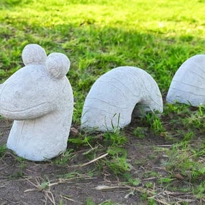 Massive Worm Concrete Statue | 3 Pieces Backyard Caterpillar Figure 9 ...