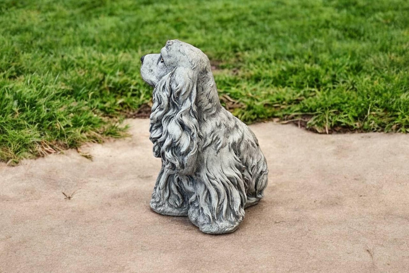 Cocker Spaniel Memorial Statue | Spaniel Dog Yard Figurine 12" | Garden ...