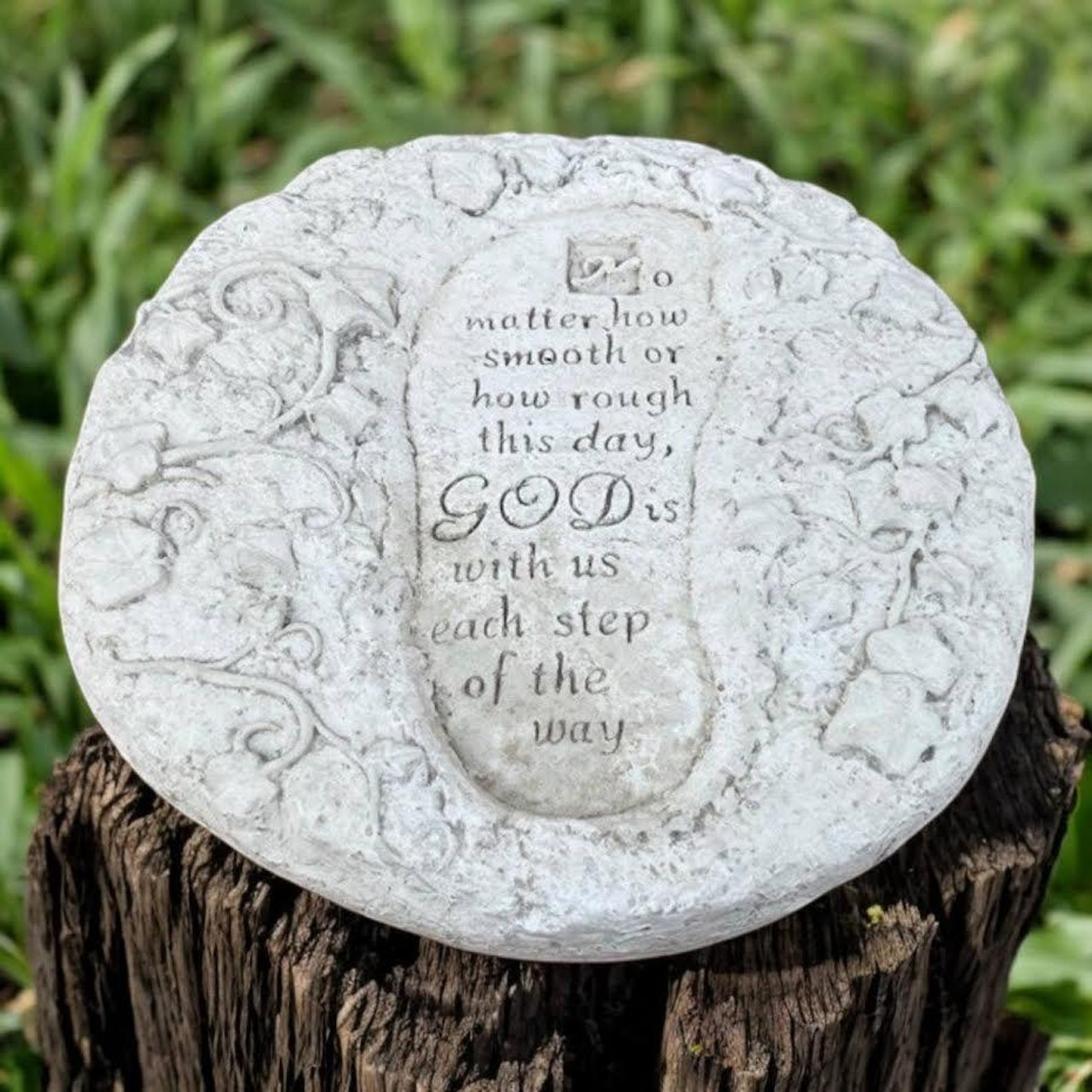 Religious Rock Statue | Lawn Cherub Idea 1" | God Rock Ornament | Yard ...
