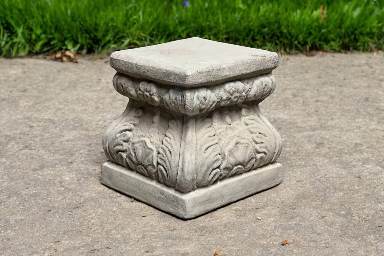 Massive Pedestal Stone Figurine | Concrete Pedestal Short Square Statue ...