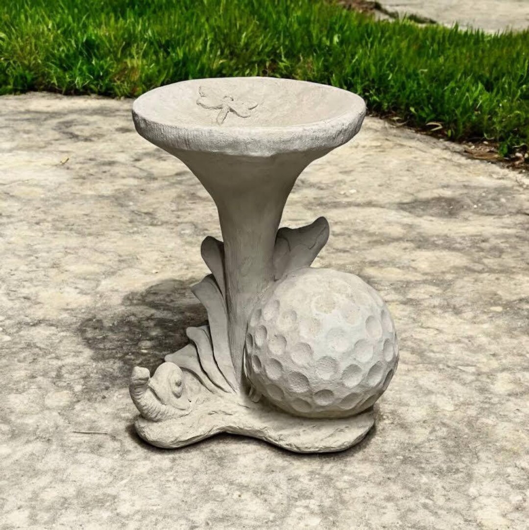 Stone Bird Bath | Yard Decor 17" | Outdoor Bird Bath | Bird Drinker ...