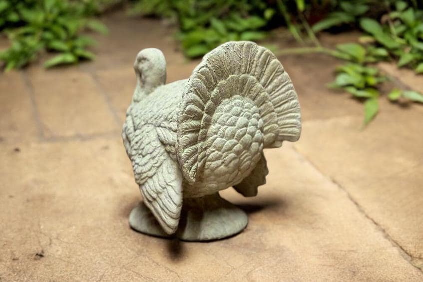 Stone Turkey Statue Concrete Farm Bird Figure 6 Garden Decorations ...