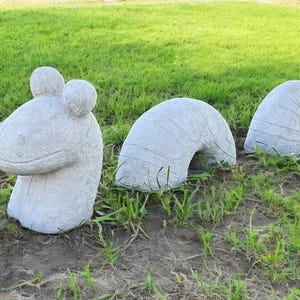 Massive Worm Concrete Statue | 3 Pieces Backyard Caterpillar Figure 9 ...