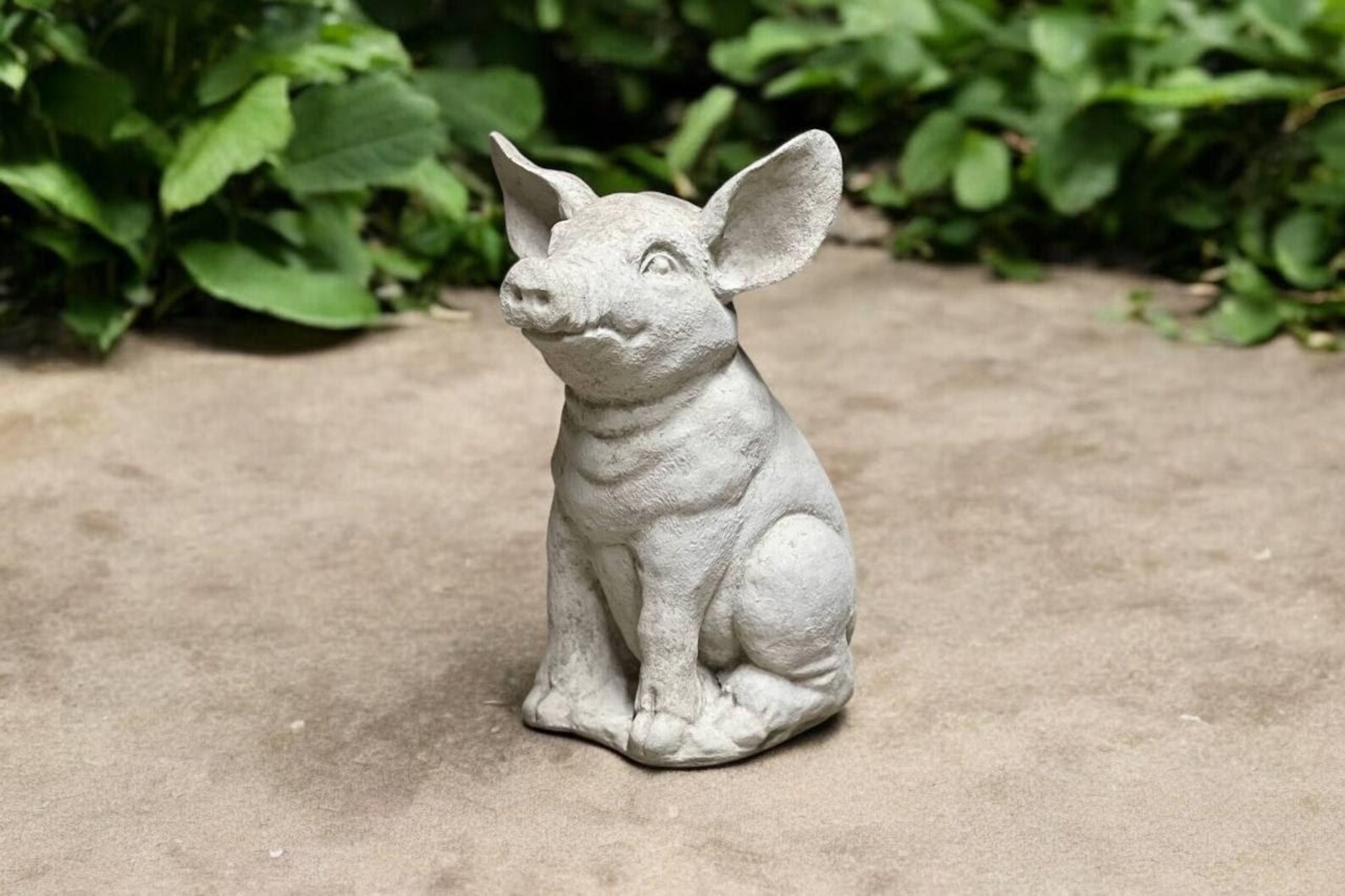 Massive Wilbur Pig Concrete Statue | Sitting Farm Pig Animal Figure 14 ...