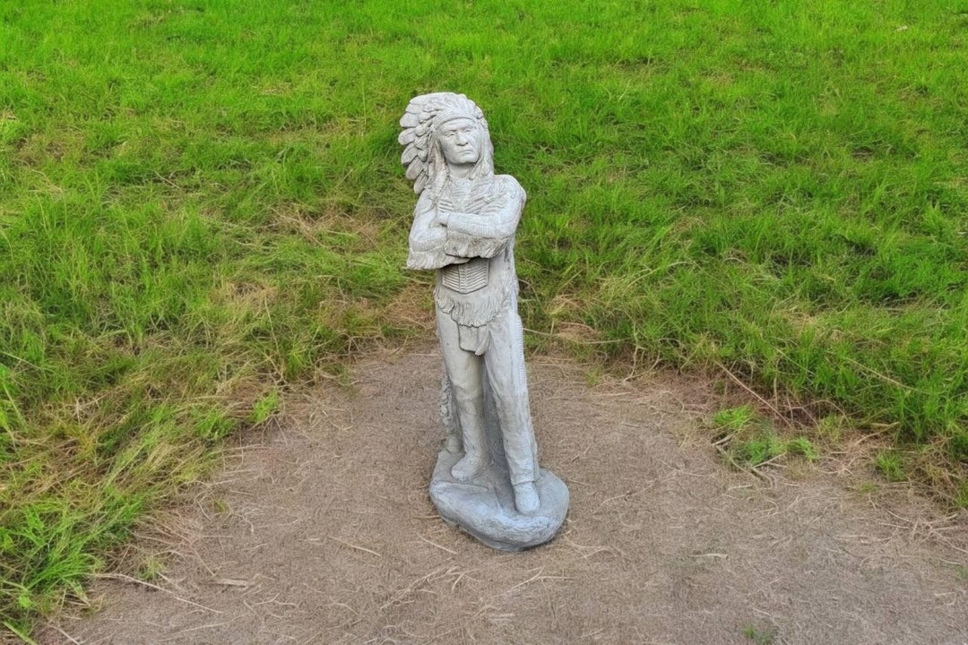 Standing Indian Chief | Concrete Indian Man Statue 30 '' | Massive ...