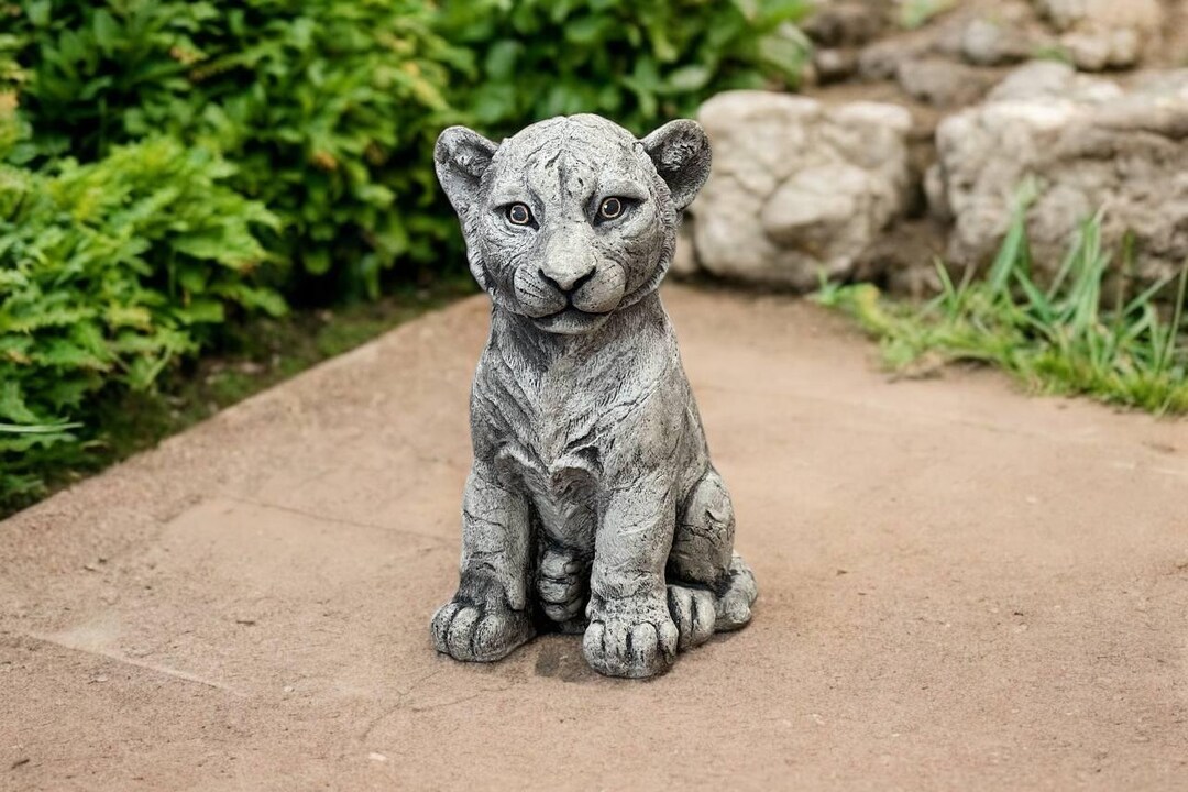 Detailed Tiger Stone Figure Safari Animals Statue 11" | Garden ...