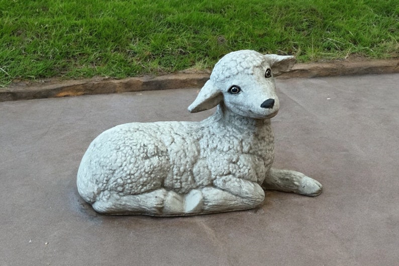 Cement Lamb Farm Statue 6 Garden Decorations Outdoor Sculpture - Etsy
