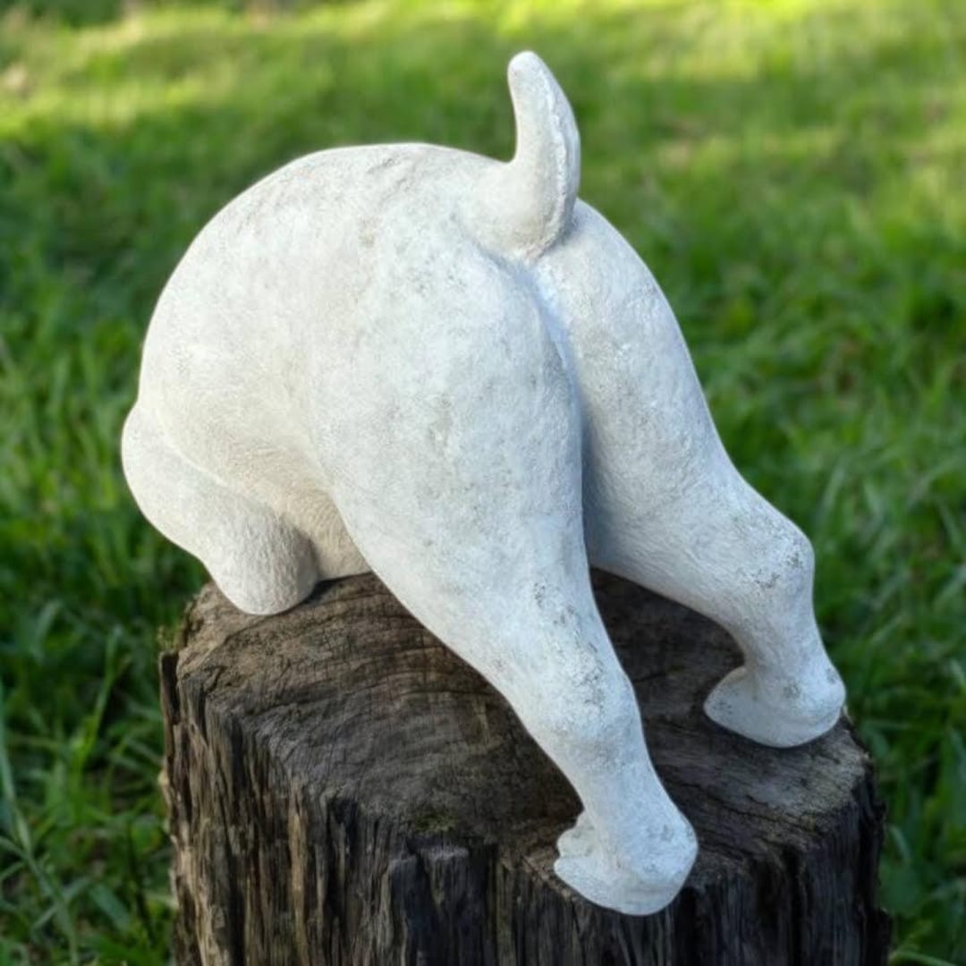 Concrete Digging Dog | Pet Figure 12" | Stone Dog Sculpture | Backyard ...