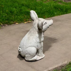 Massive Wilbur Pig Concrete Statue | Sitting Farm Pig Animal Figure 14 ...
