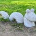 Massive Worm Concrete Statue | 3 Pieces Backyard Caterpillar Figure 9 ...