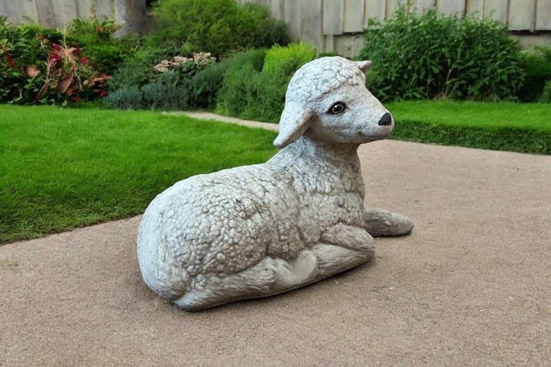 Cement Lamb Farm Statue 6 Garden Decorations Outdoor Sculpture - Etsy