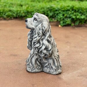 Cocker Spaniel Memorial Statue | Spaniel Dog Yard Figurine 12" | Garden ...