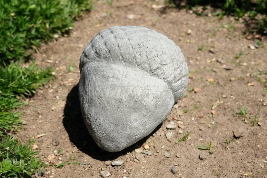 Detailed Concrete Acorn Yard Figure | Backyard Autumn Acorn Statue 7 ...