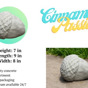Detailed Concrete Acorn Yard Figure | Backyard Autumn Acorn Statue 7 ...
