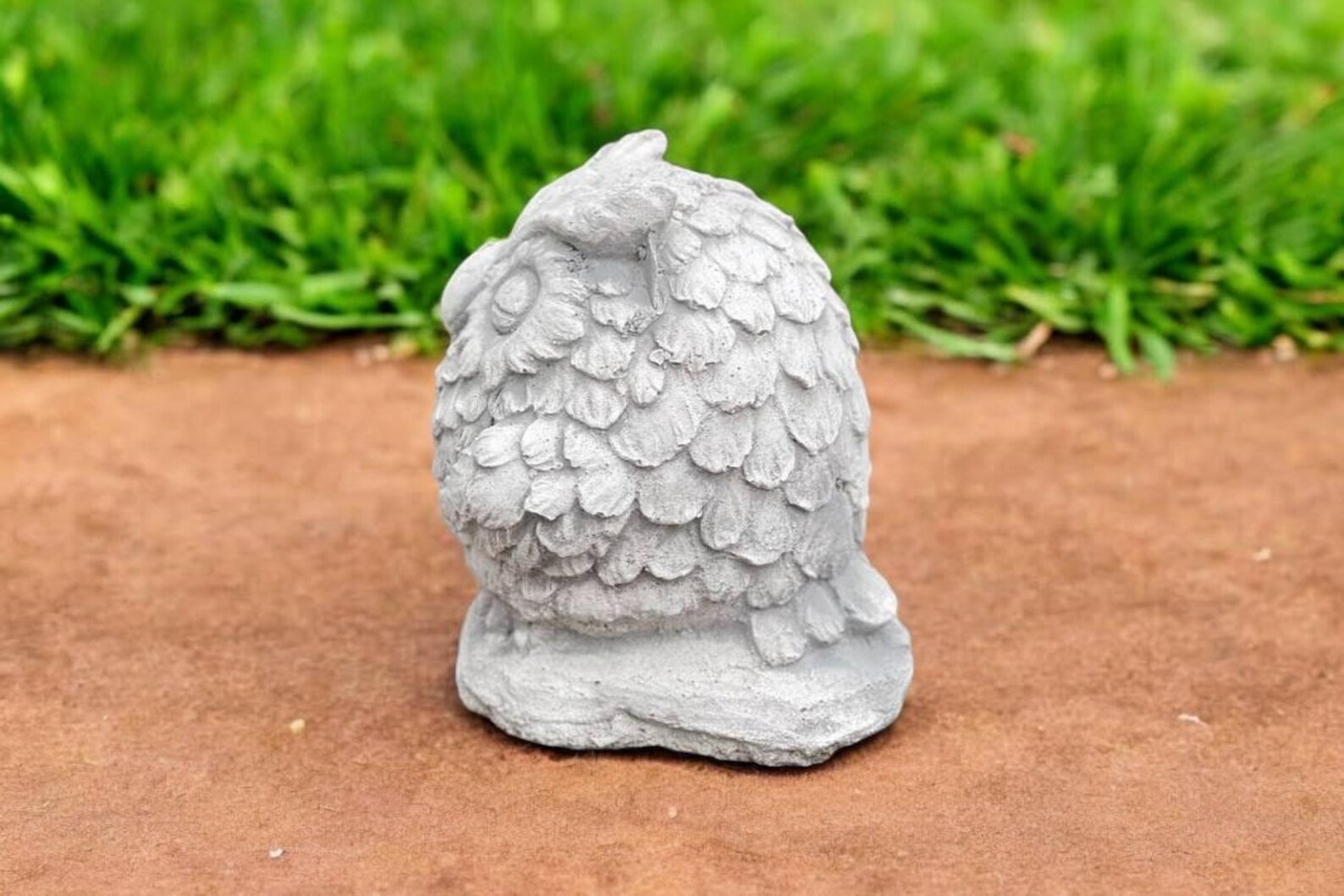 Stone Owl Bubba Yard Statue | Concrete Detailed Owl Gift Figurine 7 ...