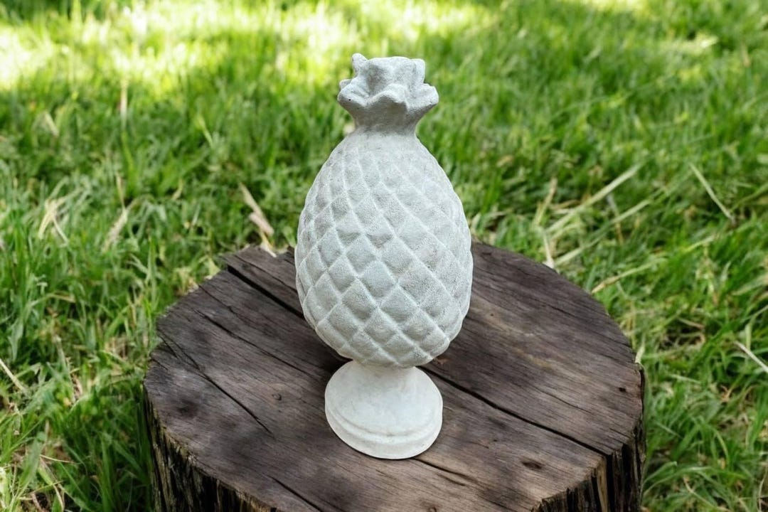Concrete Pineapple on Base | Pineapple Figure 18" | Fruit Home Decor ...