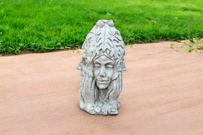 Stone Rock Figure With Seasons | Four Sides of the World 10" | Concrete ...