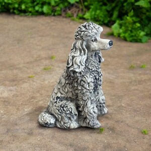 Large Poodle Concrete Statue Realistic French Poodle Memorial Figure 14 ...