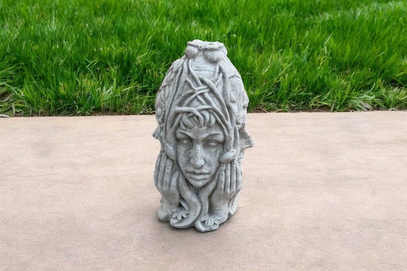 Stone Rock Figure With Seasons | Four Sides of the World 10" | Concrete ...