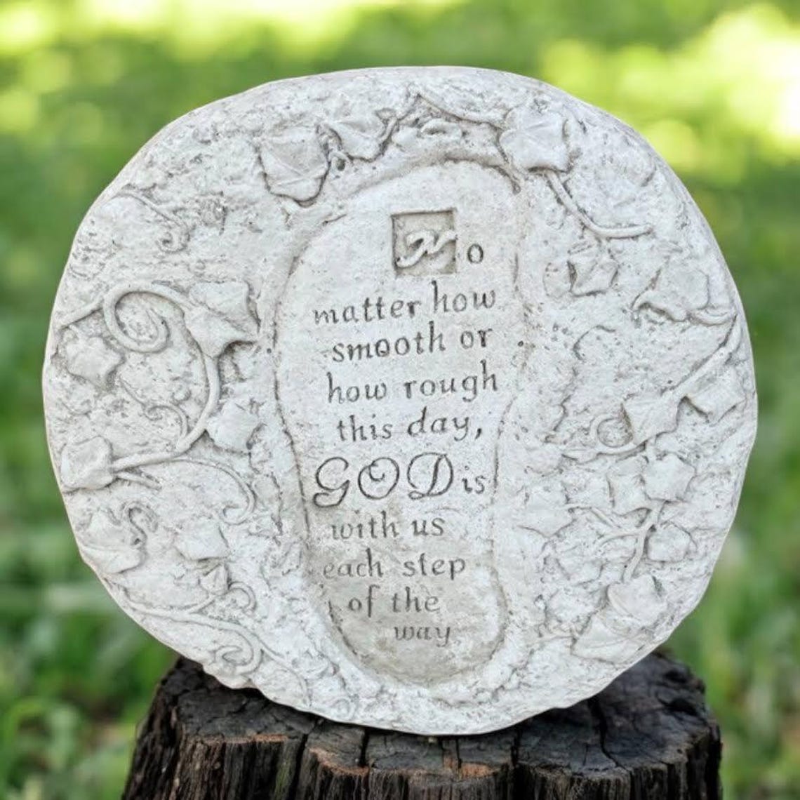 Religious Rock Statue | Lawn Cherub Idea 1" | God Rock Ornament | Yard ...