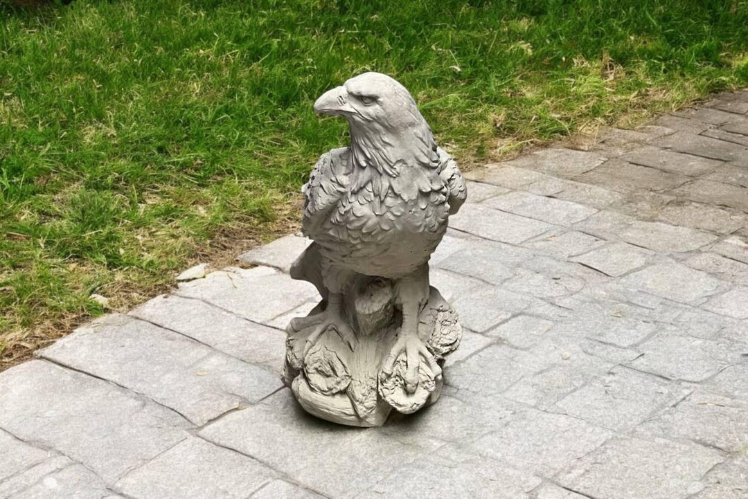 Massive Eagle Standing on Stone Figure | Concrete Detailed Eagle Bird ...