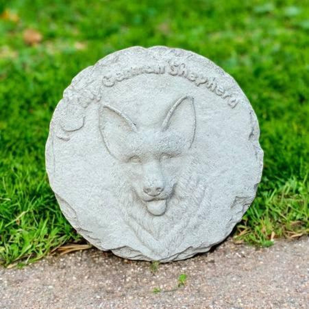 German Shepherd Memorial Statue | Concrete Dog Grave Figure | Shepherd ...