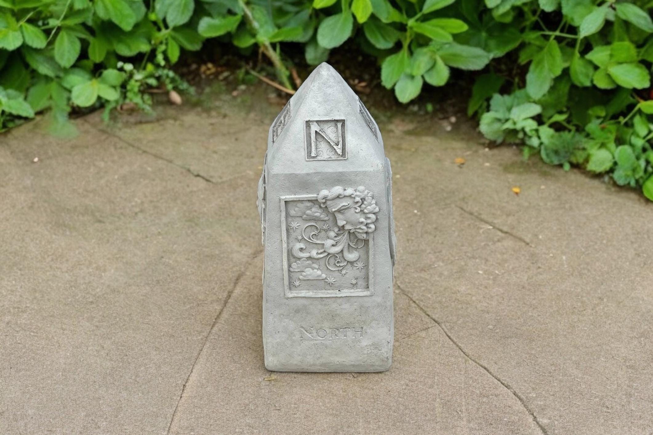 Massive Directional Marker Statue | Seasonal Rock Figure 18" | Garden ...