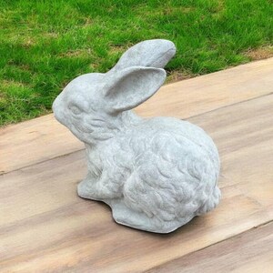 Forest Rabbit Statue | Stone Small Rabbit 8" | Animal Yard Ornament ...