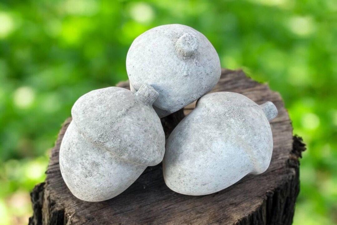 Backyard Acorns | Stone Lawn Idea 4" | Front Door Ornament | Detailed ...