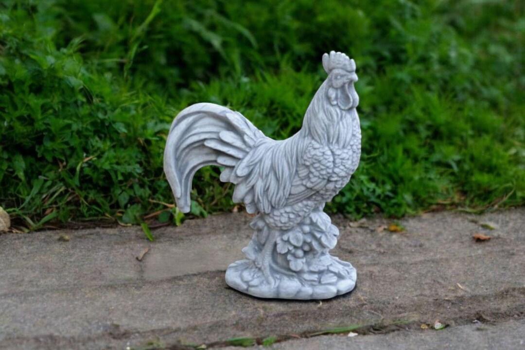 Realistic Farm Rooster Statue | Massive Chicken Animal Figure 14 ...