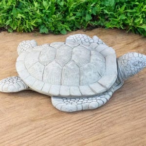 Concrete Sea Turtle Western Figurine | Detailed Marine Animal Statue ...