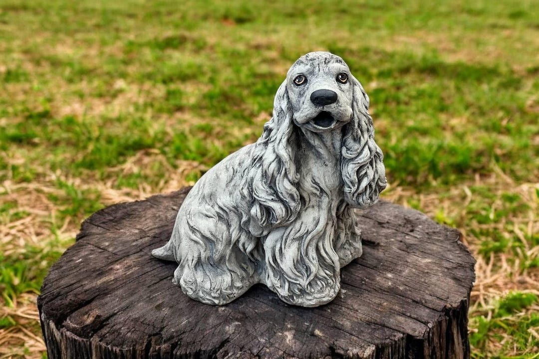 Stone Cocker Spaniel | Sitting Spaniel Dog 12" | Pet Home Decor ...