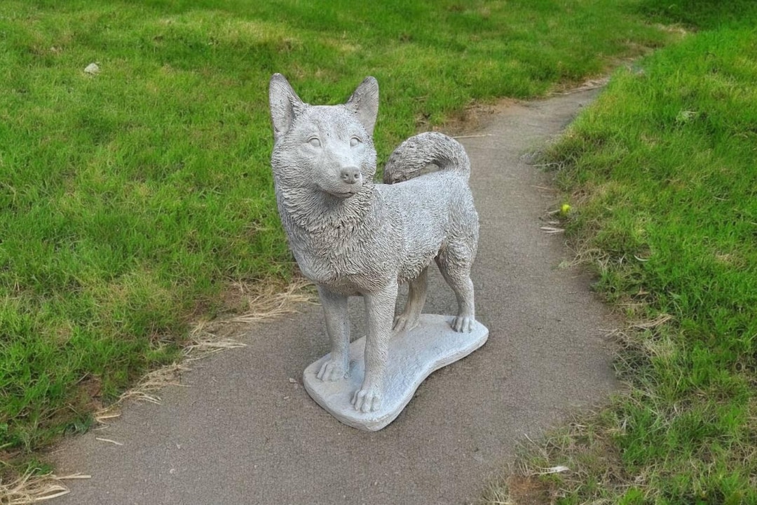 Massive Husky Dog 22" | Concrete Siberian Husky | Dog Sculpture | Pet ...