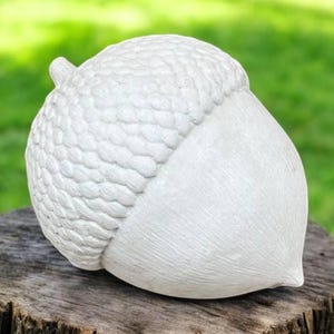 Lawn Acorn Ornament | Stone Backyard Art 7" | Front Door Idea | Acorn ...