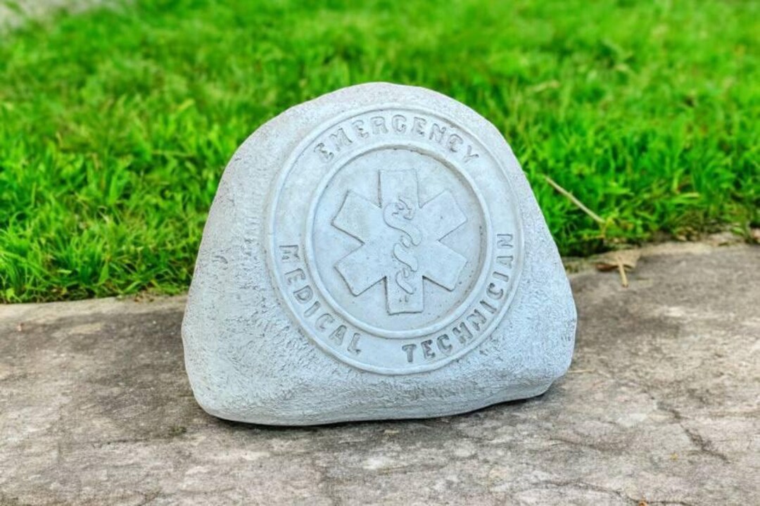 Emergency Medical Rock | Concrete Rock Figure 8" | Gift for Medical ...