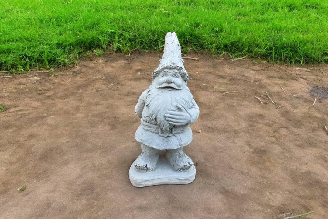 Concrete Gnome Woodland Large Statue | Stone Dwarf Porch Figure Fairy ...