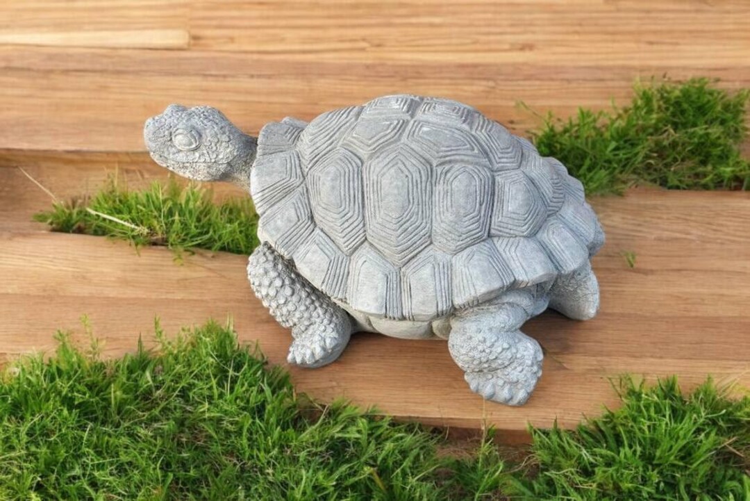 Concrete Turtle Sculpture | Massive Turtle Decoration 9'' | Stone ...