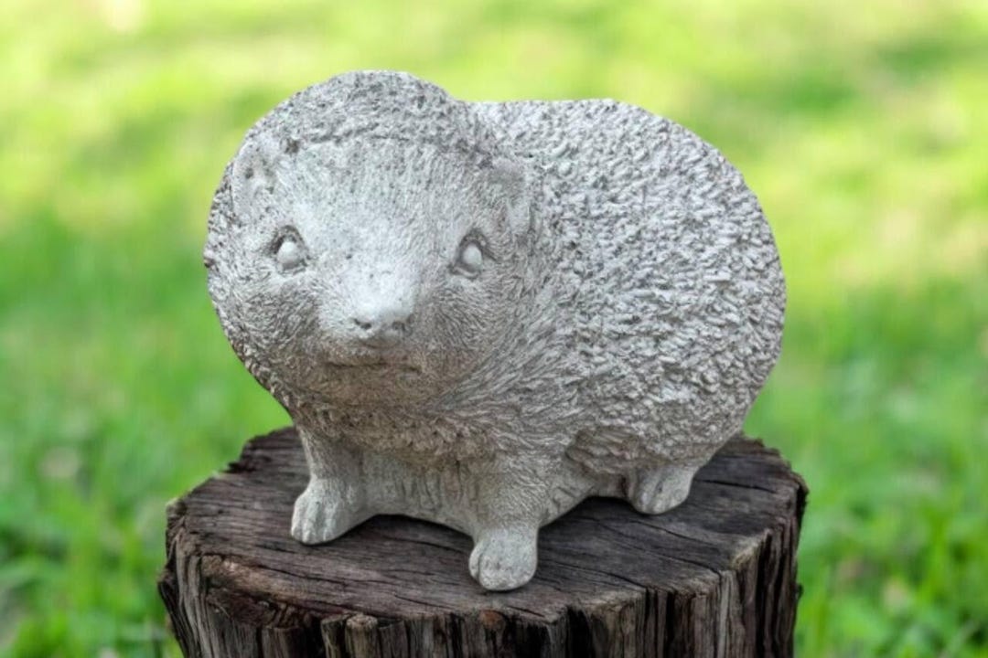 Forest Hedgehog Figure | Concrete Realistic Hedgehog 6" | Lawn Animal ...