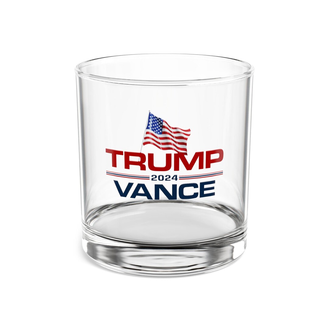 Trump Vance Rocks Glass, 10oz, Cocktail Glass, Election 2024, President ...