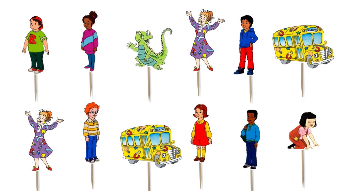 The Magic School Bus Cupcake Toppers 12pc, 24pc, 36pc - Etsy