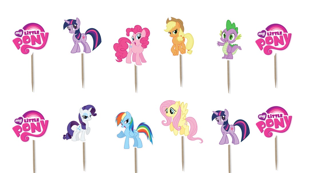 My Little Pony Cupcake Toppers 12pc, 24pc, 36pc - Etsy