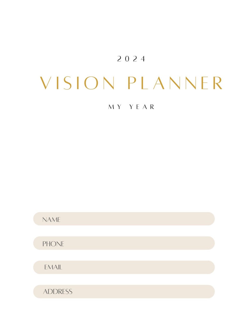 Vision Board Planner - Etsy