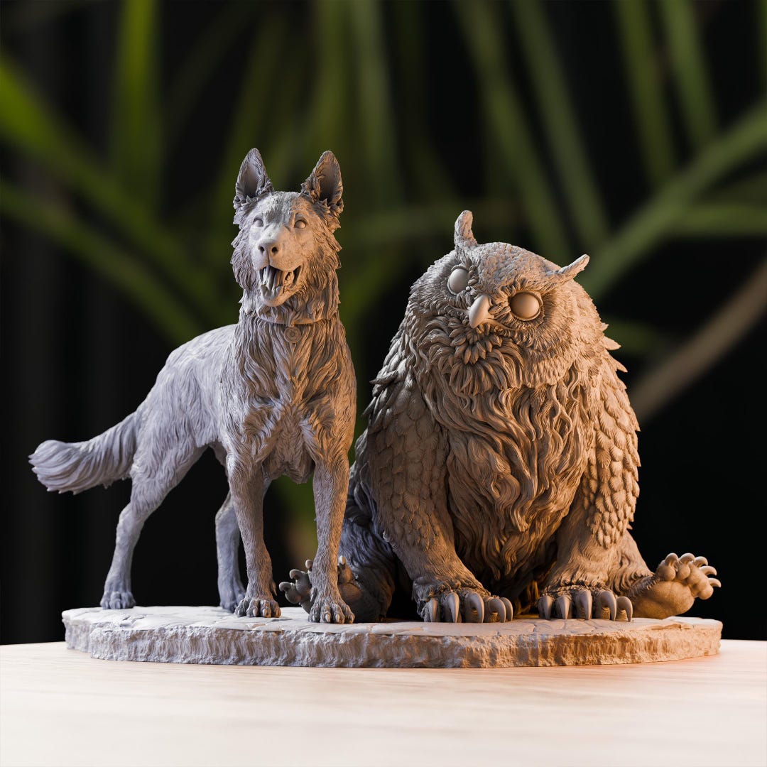 SCRATCH & OWLBEAR - Baldurs Gate 3 | Fan Art Figure | Ultra Detailed ...
