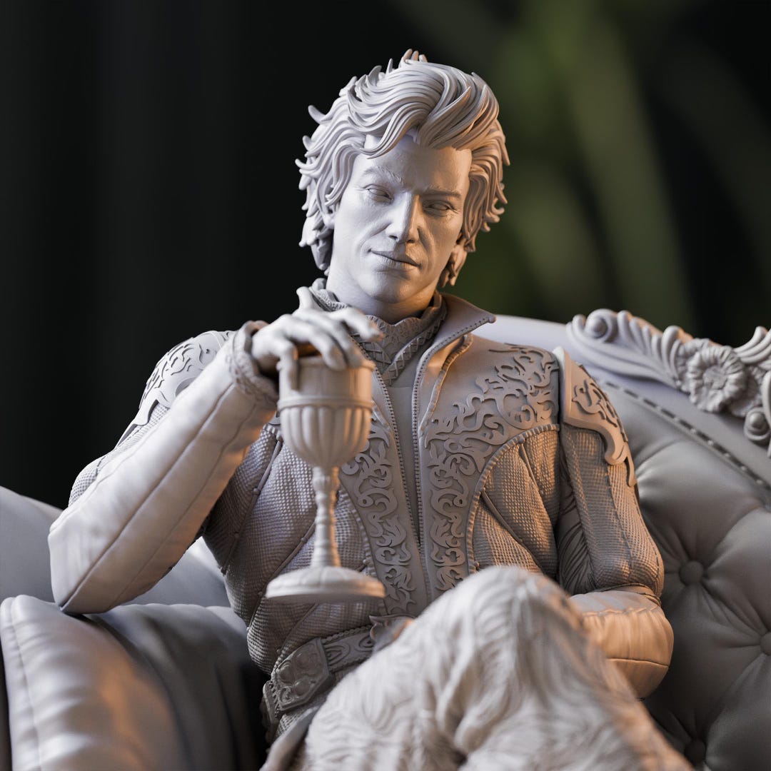 ASTARION ON SOFA | Baldur's Gate 3 Collectible Figure | Detailed Resin ...