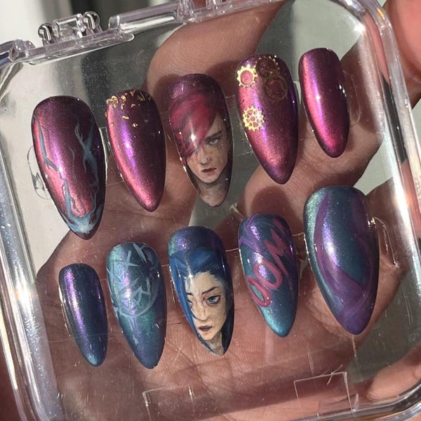 Jinx Nails Arcane - Etsy