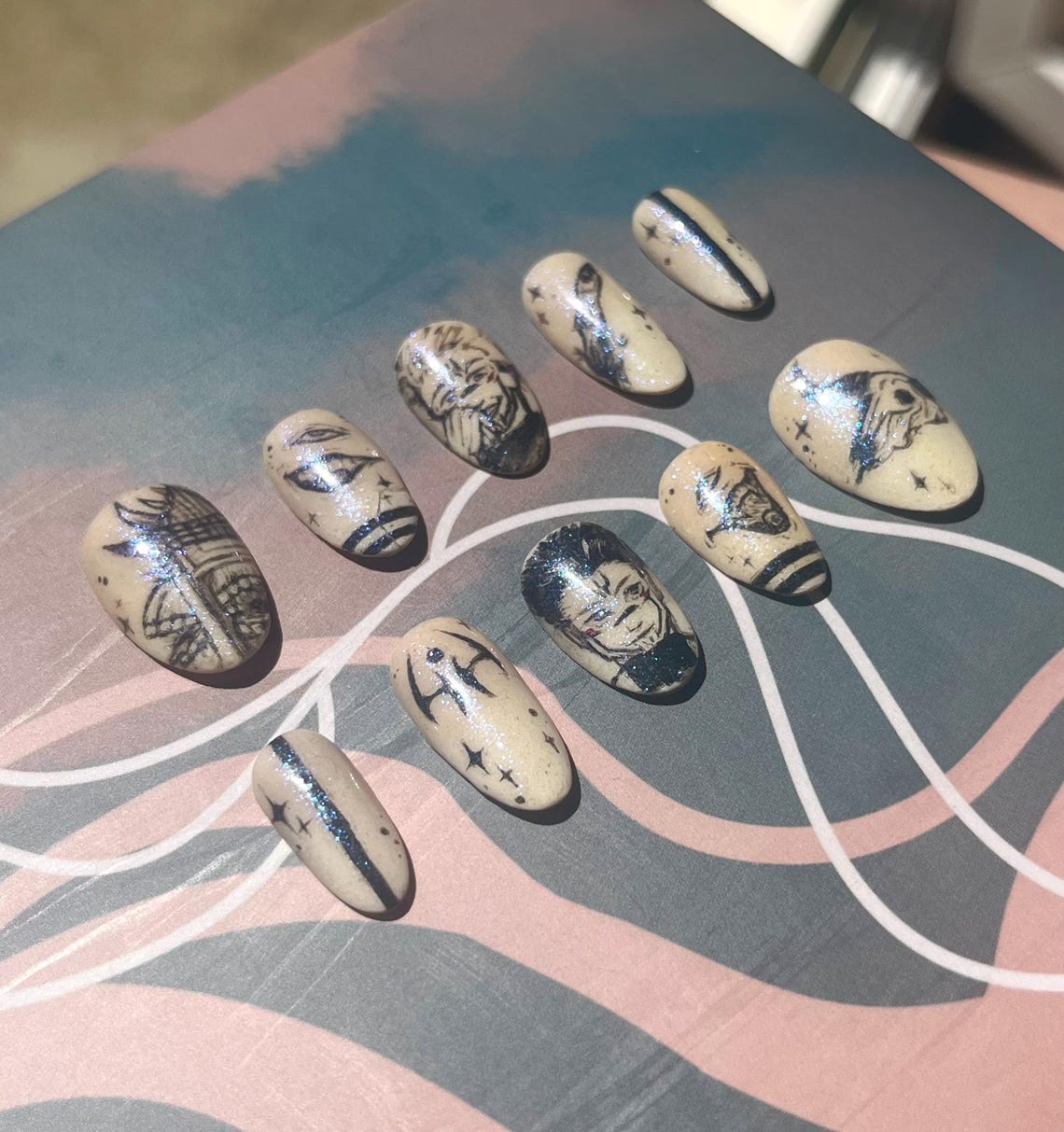 Sukuna Press on Nails, Jujutsu Kaisen - Etsy