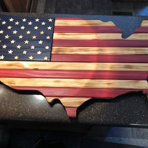 USA Shaped American Flag - Etsy