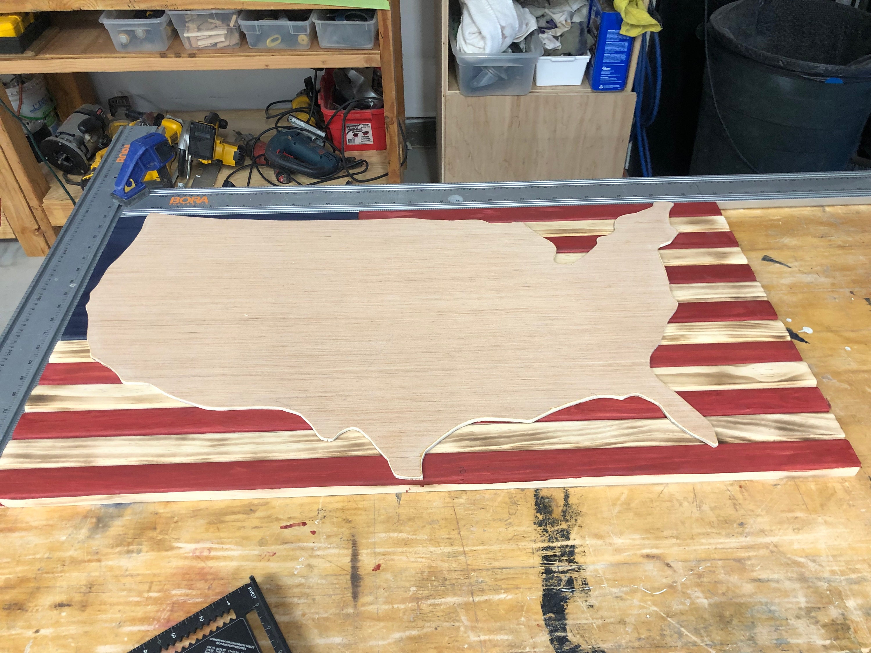 USA Shaped American Flag - Etsy